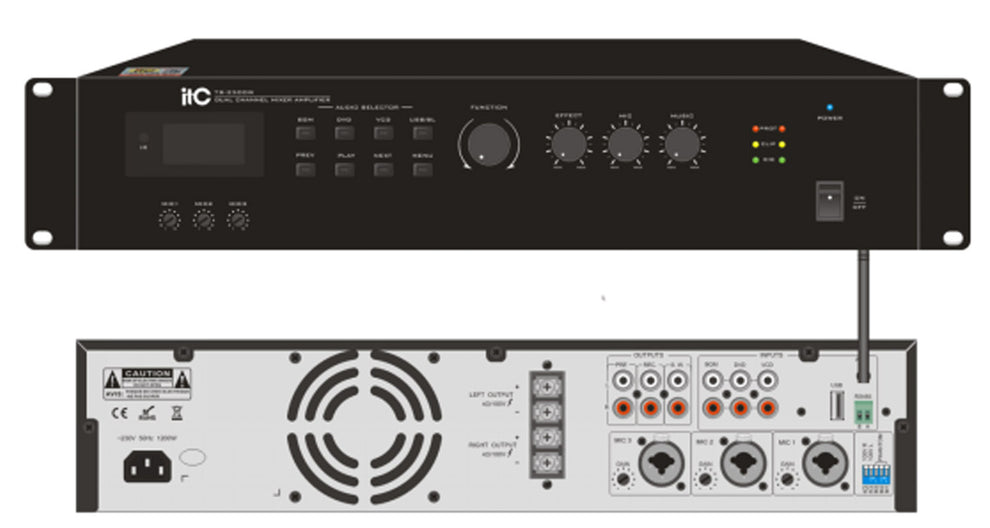 T-2240ME T-2500ME 2-channel Multimedia Mosque Amplifier – ITC MALAYSIA ...