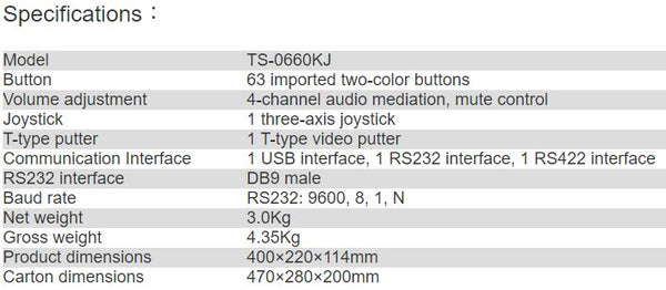 TS-0660KJ Multi-function Keyboard Controller – ITC MALAYSIA - PA System ...