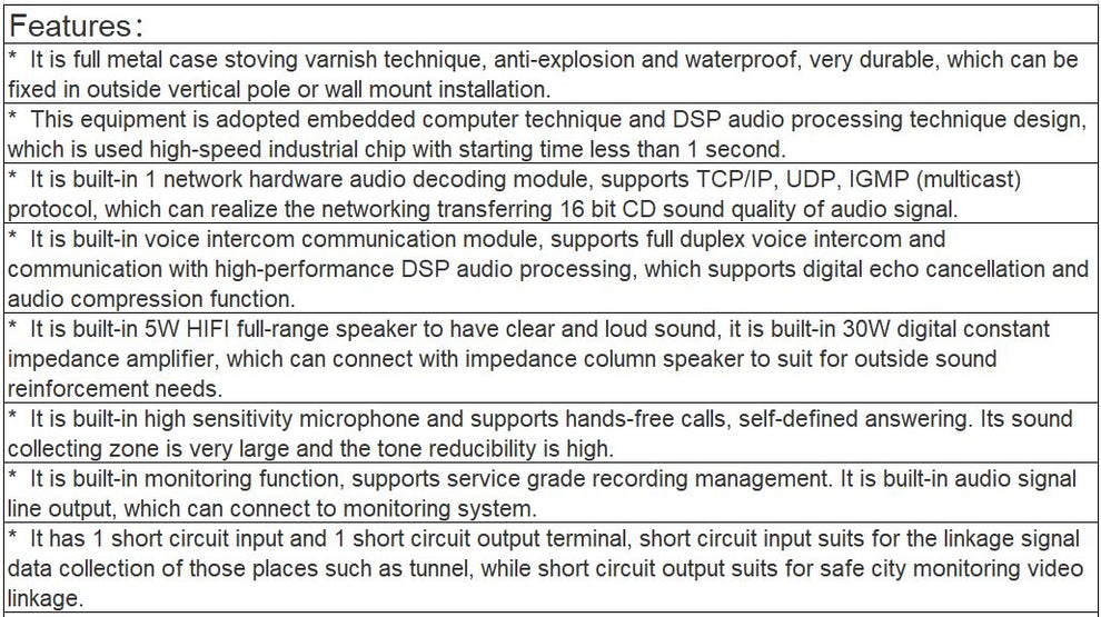T-7732 IP network emergency intercom terminal (industrial grade) – ITC ...