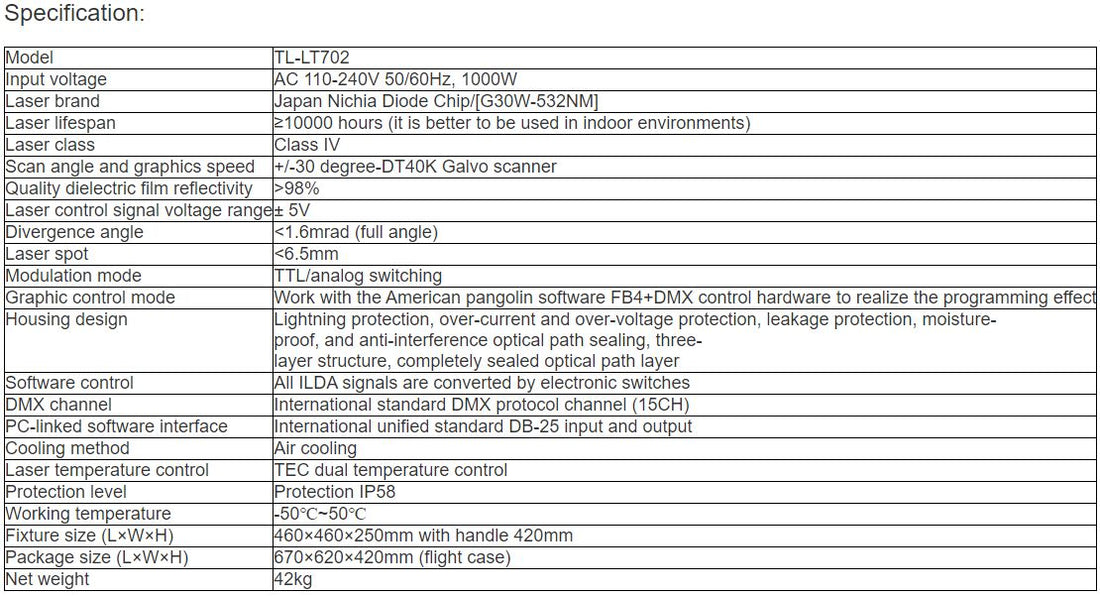 TL-LT702 30W Laser Light – ITC MALAYSIA - PA System | LED Screen Panel ...