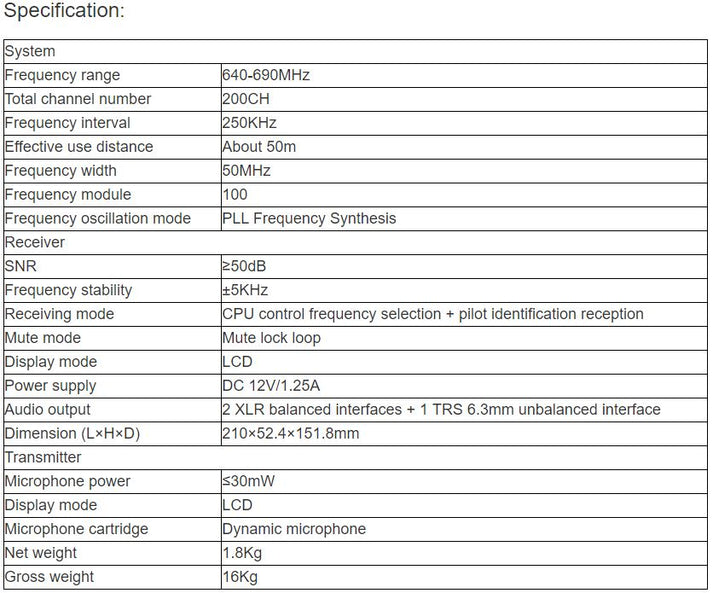 KT-M50H Wireless Microphone – ITC MALAYSIA - PA System | LED Screen ...