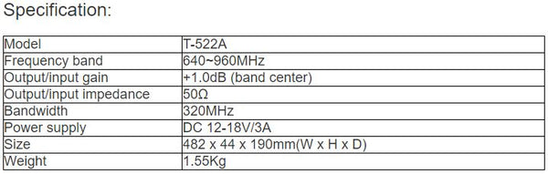 T-522A Microphone Antenna Distributor – ITC MALAYSIA - PA System | LED Screen Panel TV | Video ...