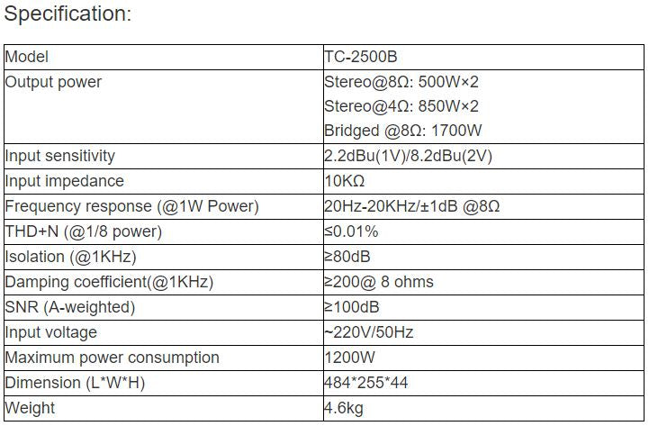 TC-2500B Professional Amplifier – ITC MALAYSIA - PA System | LED Screen ...