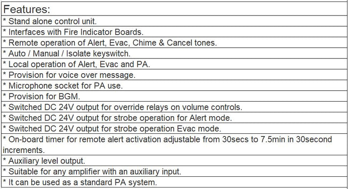 TF-3254A, TF-24262 Emergency Evacuation Controller – ITC MALAYSIA - PA ...