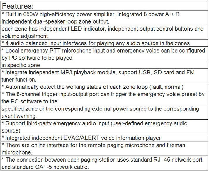 VA-8650WM 8 Zone Voice Evacuation Controller – ITC MALAYSIA - PA System ...